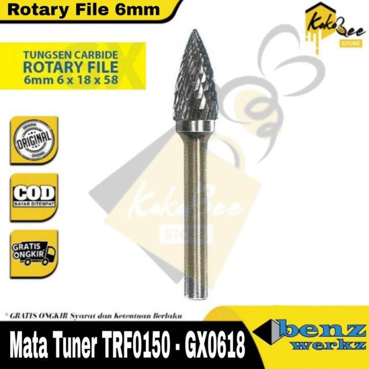 Mata tuner 6mm 6x18x58 / tungsten carbide rotary file GX0618 benz werk ...