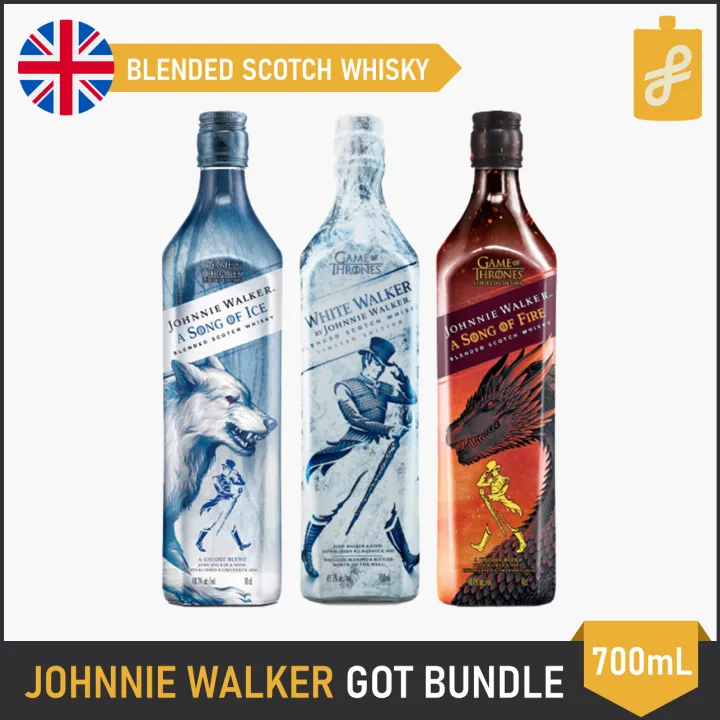 Johnnie Walker GOT Game of Thrones Bundle Song of Ice and Fire White ...