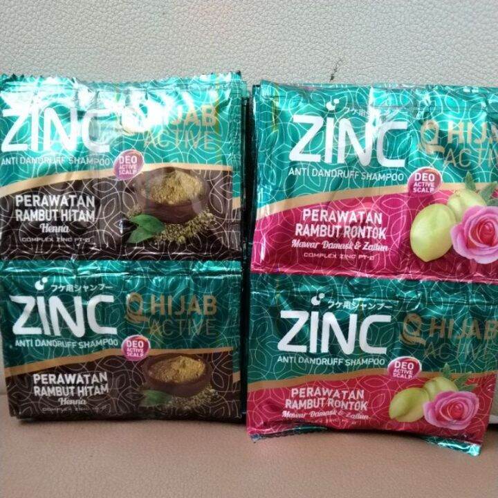 Zinc Hijab Active Anti Dandruff Shampoo Sachet 12x10ml | Lazada Indonesia