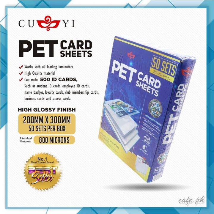 CUYI PVC Sheet PET Sheet A4 Size For ID Printing Bag Tag Calling Card ...