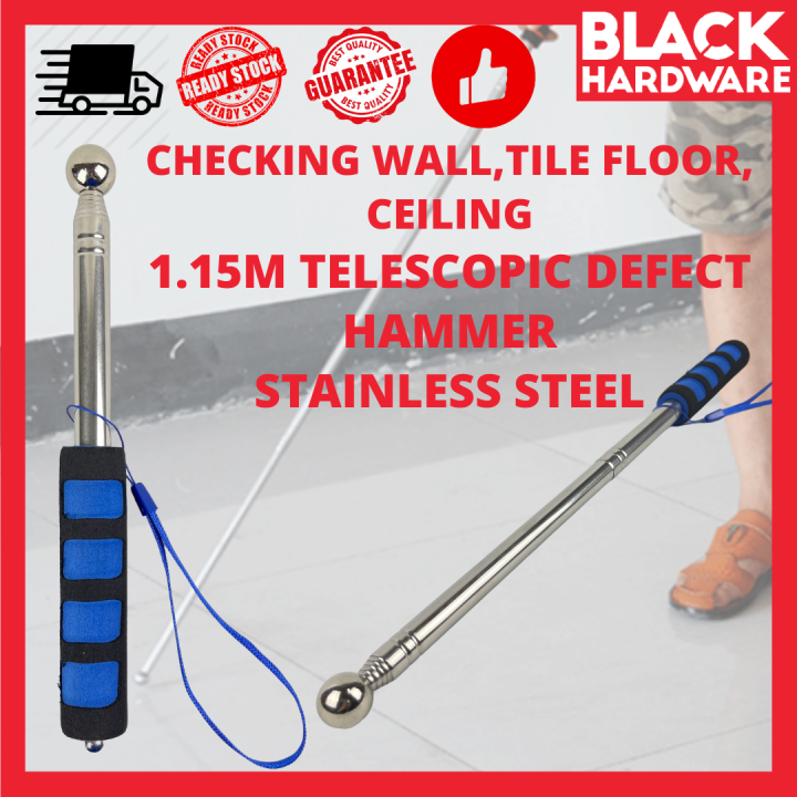 Black Hardware Concrete Wall Tile Mosaic Floor Ceiling Hammer Tester ...