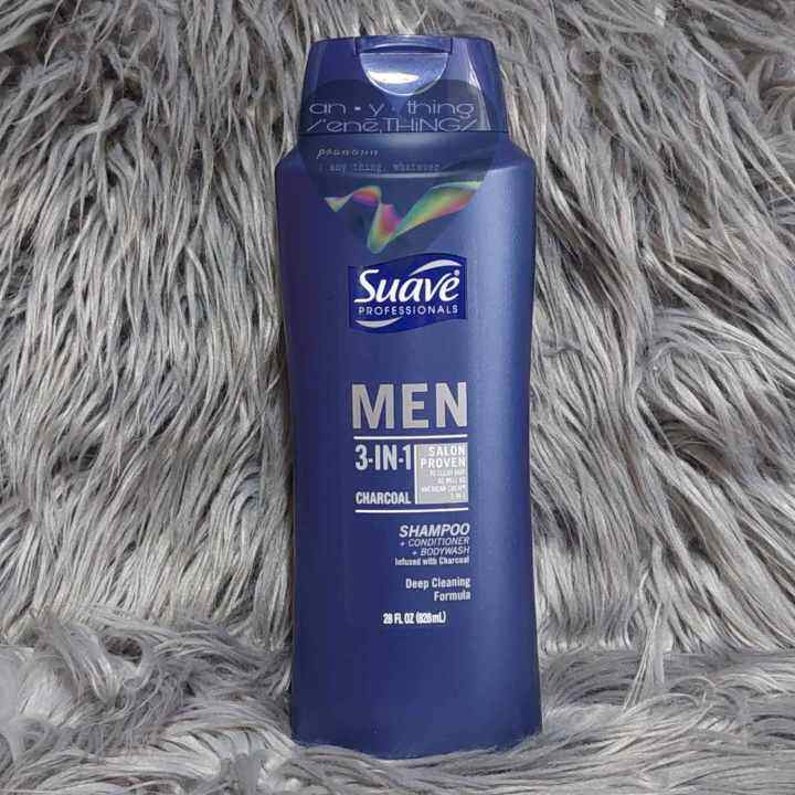 SUAVE MEN 3-IN-1 CHARCOAL WASH XL SIZE (SHAMPOO, CONDITIONER ...