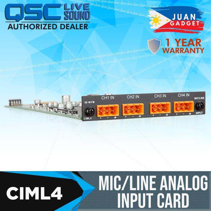 QSC CIML4 Mic/Line Analog Input Card | JG Superstore | Lazada PH