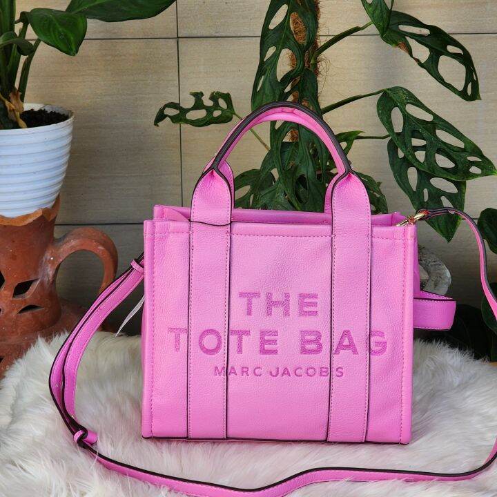 The Leather Ladies Small Tote Bag In Pink Color | Lazada PH