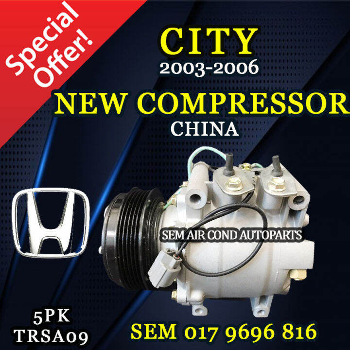 HONDA CITY OLD MODEL 2003-2006 YEAR TRSA09 5PK SANDEN NEW CHINA ...