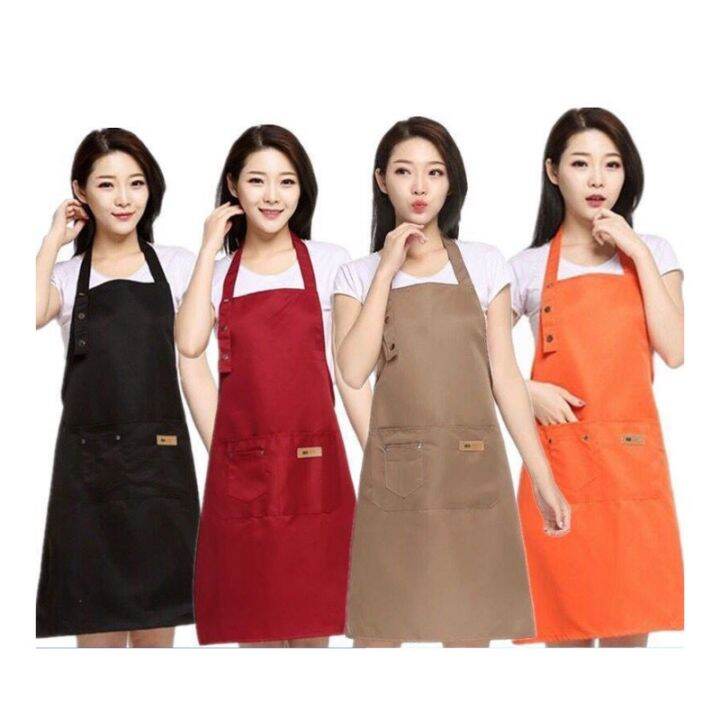 [F0021] ผ้ากันเปื้อนสีพื้น ผ้าใบผ้ากันเปื้อน ผ้ากันเปื้อนกันน้ำ ...