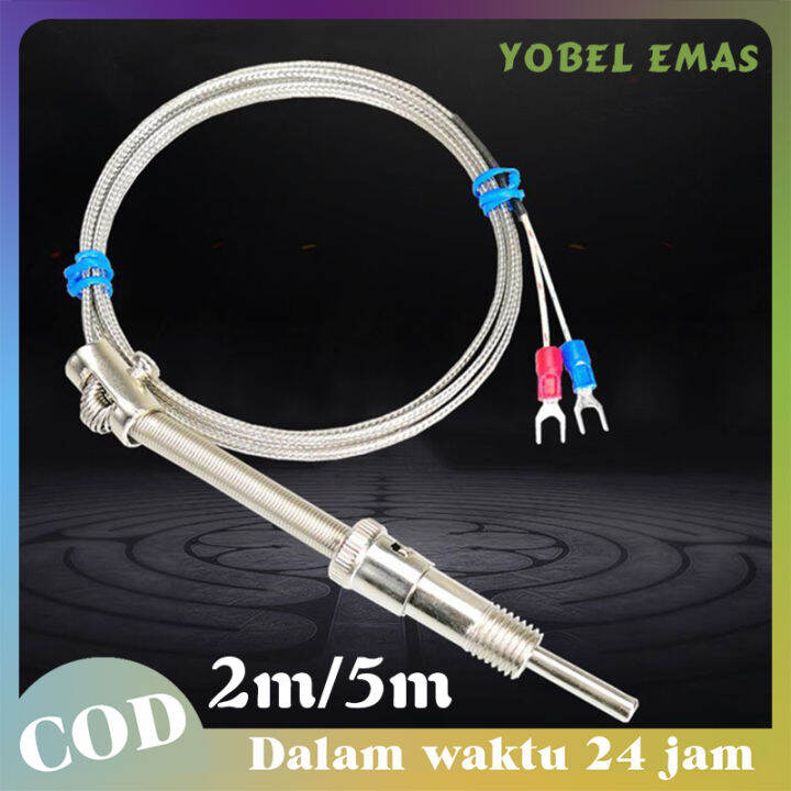 2/5M Thermocouple Type K Bayonet Probe Kabel M6 Thread K Type ...