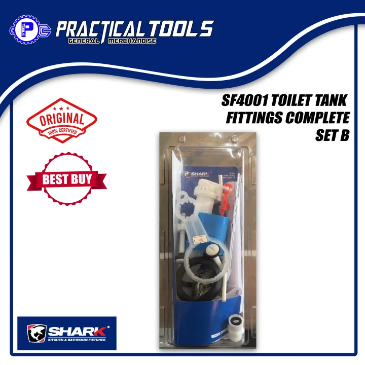 SHARK SF4001 TOILET TANK FITTINGS COMPLETE SET B | Lazada PH
