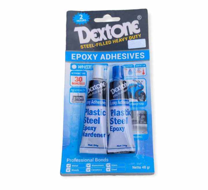 Dextone Steel Plastic Epoxy Adhesive 30 Menit Lem Campur Besi Plastik ...