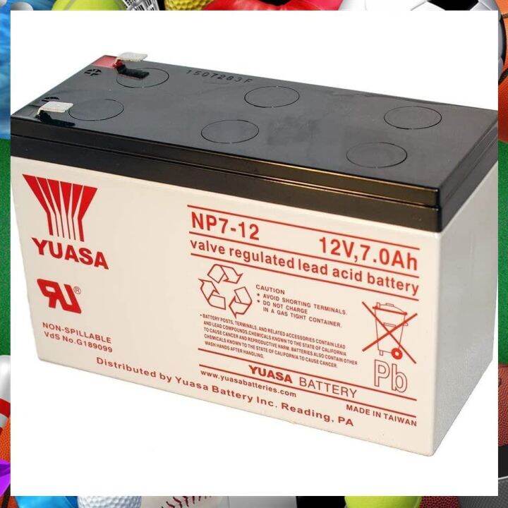 Yuasa UPS Battery 12V 7Ah 20hr NP7-12 12 Volts 7 Ampere Rechargeable ...