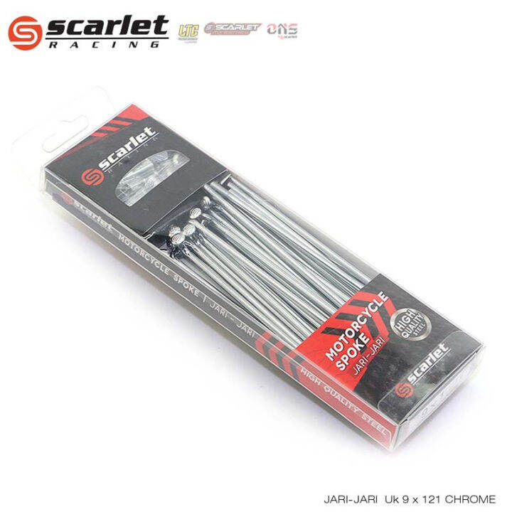 Jari Jari Motor Ukuran 9 X 121 CHROME , Ruji Motor , Jari Jari , Jari ...