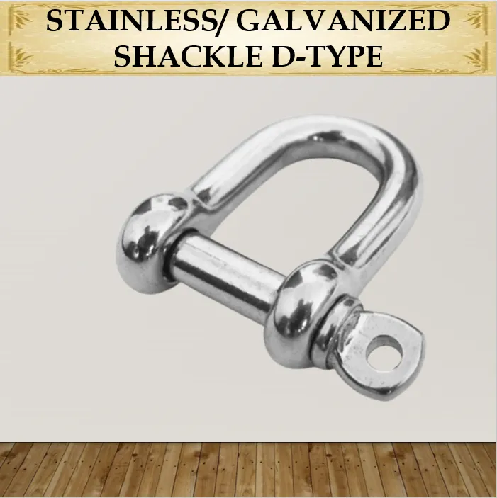 ROPE Lifting 14mm-22mm 304 stainless steel D type shackle Screw Pin ...