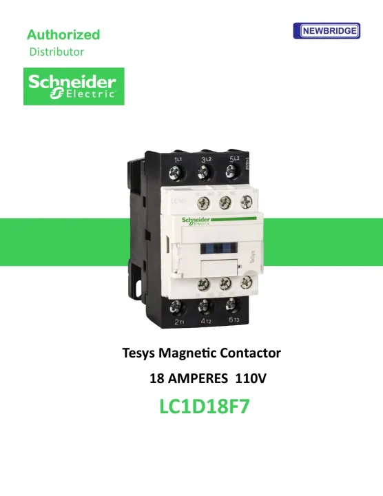 TeSys D contactor - 3P(3 NO) - AC-3 - = 440 V 18 A - 110 V AC coil by ...
