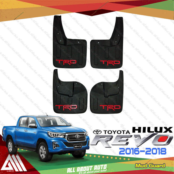 Toyota Hilux Revo 2016 2017 TRD Mud Guard (Black/Red) | Lazada PH
