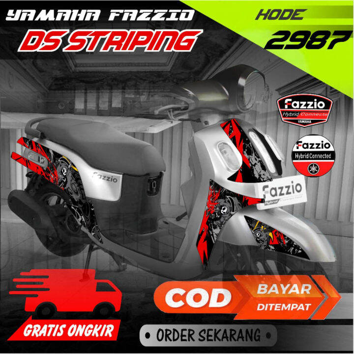 2987 Sticker Striping Motor YAMAHA FAZZIO 125 List Variasi Garis Grafis Keren | Lazada Indonesia