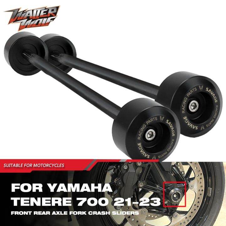 Front Rear Axle Fork Crash Sliders For YAMAHA XTZ TENERE 700 RALLY ...