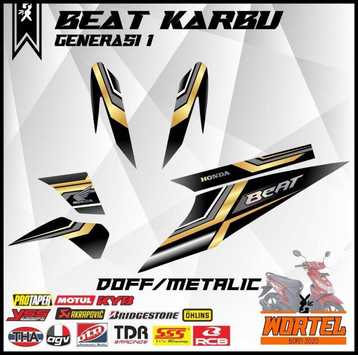 Stiker Striping Decal Motor Beat Karbu Racing Keren Simpel v3 | Lazada ...