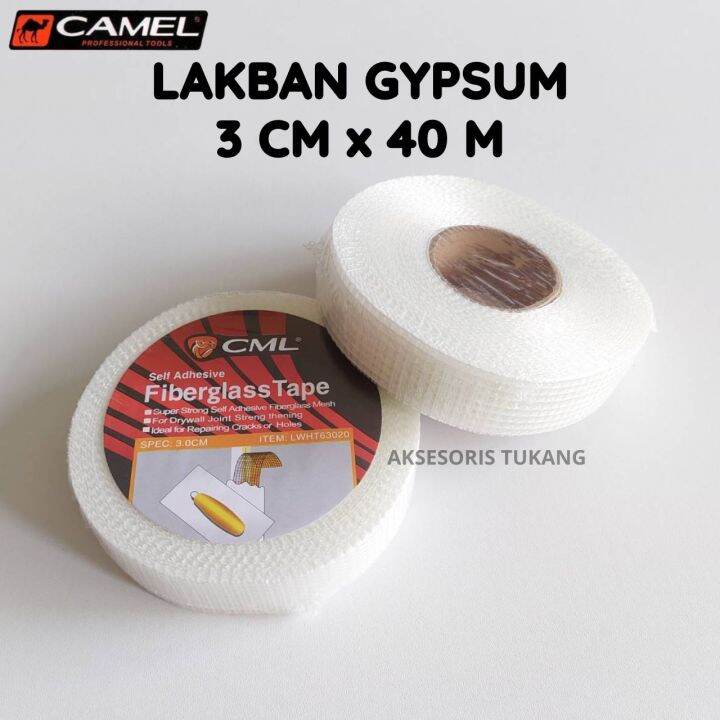 Camel Lakban Fiberglass Tape Kain Kasa Gypsum 3 Cm X 40 M Isolasi
