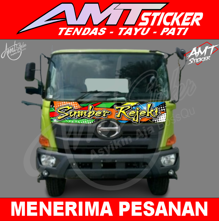 Stiker Blok Kabin Depan Hino 500 - Bisa Custom/Request - Sticker Hino ...