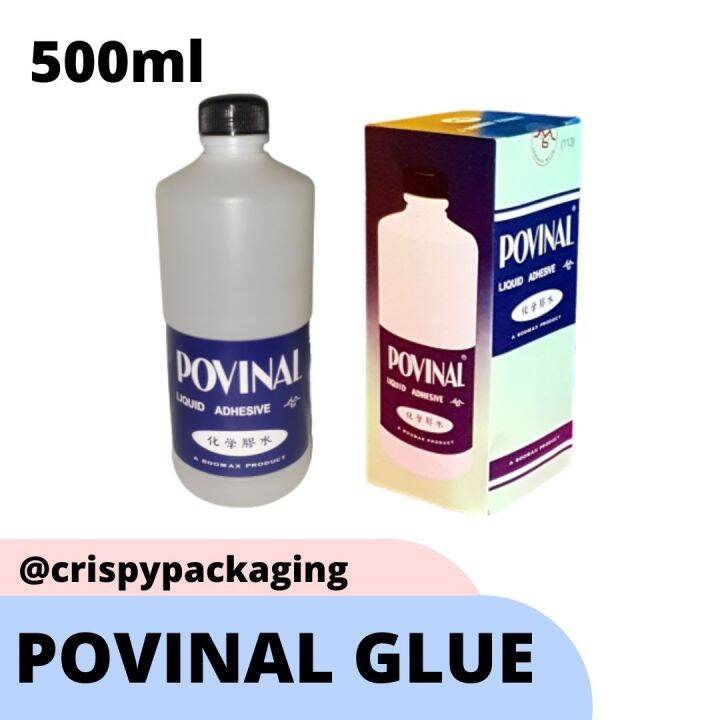 LEM POVINAL 500ml 500 ml setengah liter jumbo besar refil clear glue ...