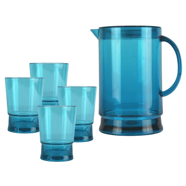Urban Kitchen Contempo Pitcher and 4 pc Tumbler Set Blue | Lazada PH