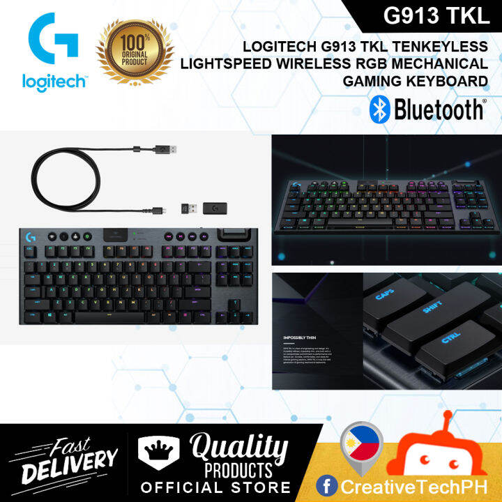 G913 TKL Tenkeyless LightSpeed Wireless RGB Mechanical Gaming Keyboard ...
