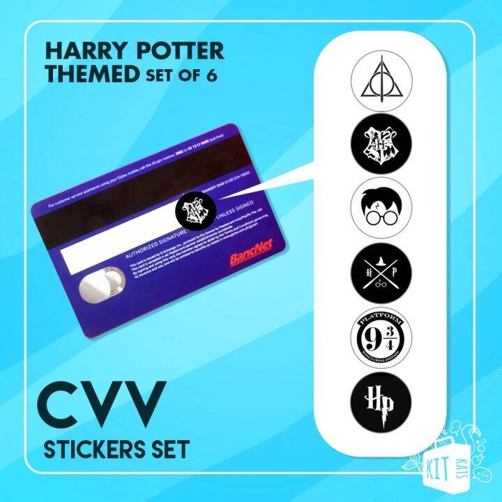 CVV stickers for back of card security Harry Potter themed | Lazada PH