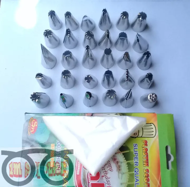 spuit set 30 macam wilton lokal +plastik segitiga ukuran besar 50pcs ...