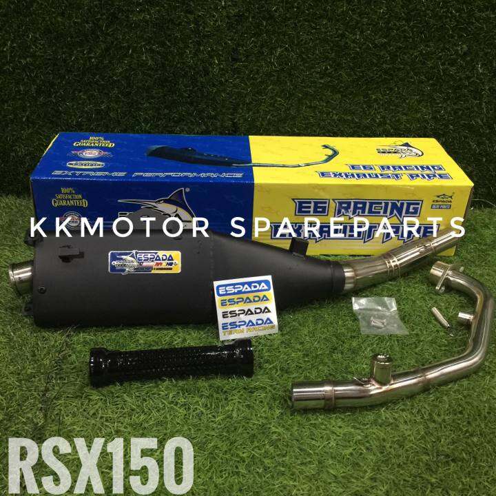 🦈 ESPADA RACING EXHAUST PIPE HONDA RSX150 RSX [E6] 28MM EKZOS PIPE STANDARD CUTTING 🦈 | Lazada