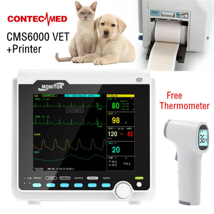ContecMed CMS6000-VET 8 inch Veterinary Patient Monitor with Thermal ...