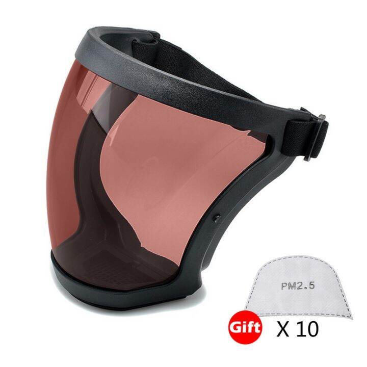 Manooby Transparent Full Face Shield Splash-proof Windproof Anti-fog ...
