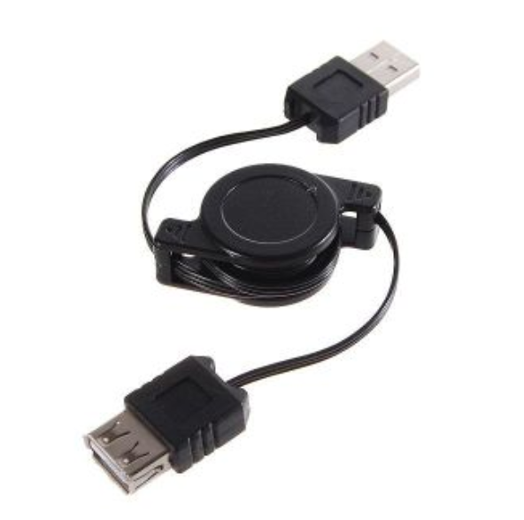 Retractable USB 2.0 male-Female Cable Extension 1.5m Rj45 Retractable ...