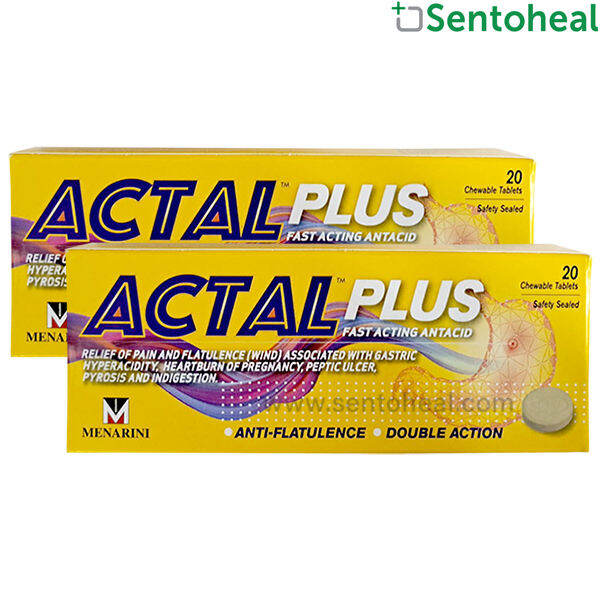 Actal Plus Fast Acting Antacid 20 tablets x 2 packs | Lazada Singapore