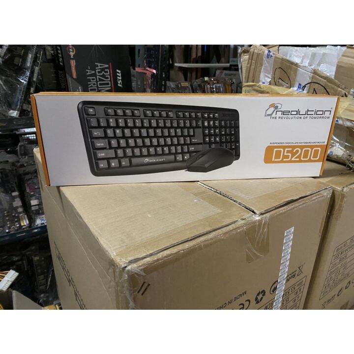 โปรโมชั่น Neolution Keyboard and Mouse Combo USB รุ่น D5200(สีดำ) เม้า ...