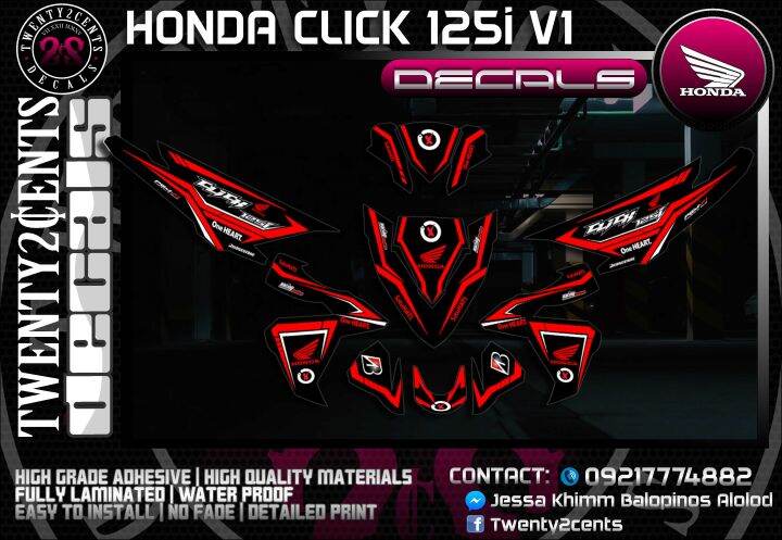 honda click 125i / 150i version 1 decals | Lazada PH