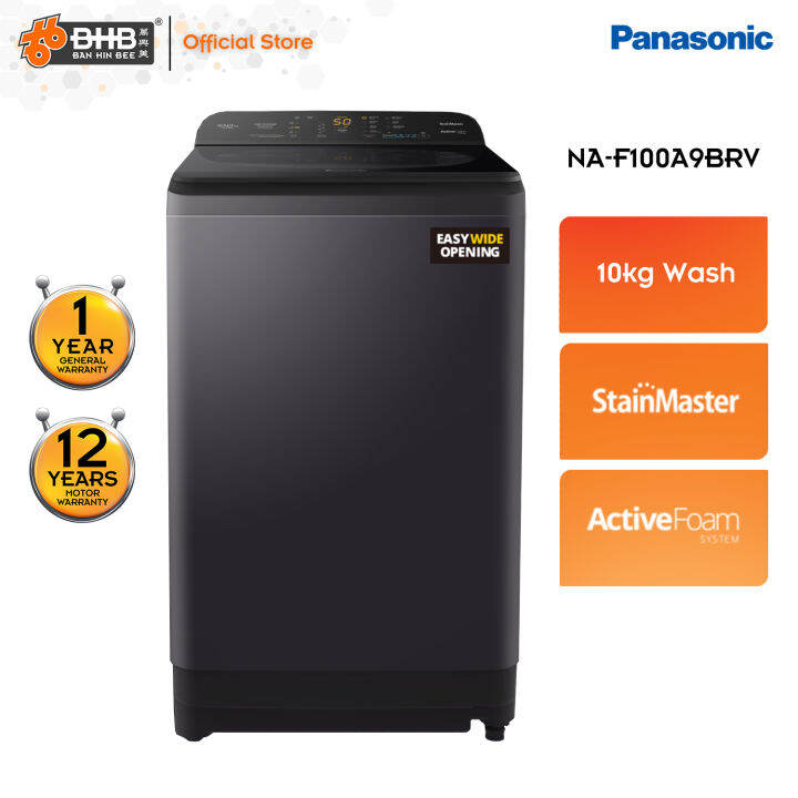 Panasonic NA-F100A9BRV 10KG Top Load Washer / Washing Machine / Mesin ...