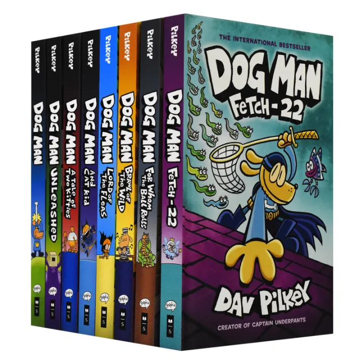 Dav Pilkey Dog Man 1-8 detective dog adventure complete set of 8 ...