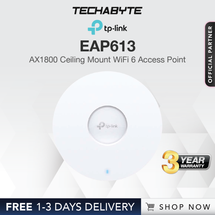 TP-Link EAP613 | AX1800 Ceiling Mount WiFi 6 Access Point | Lazada Singapore
