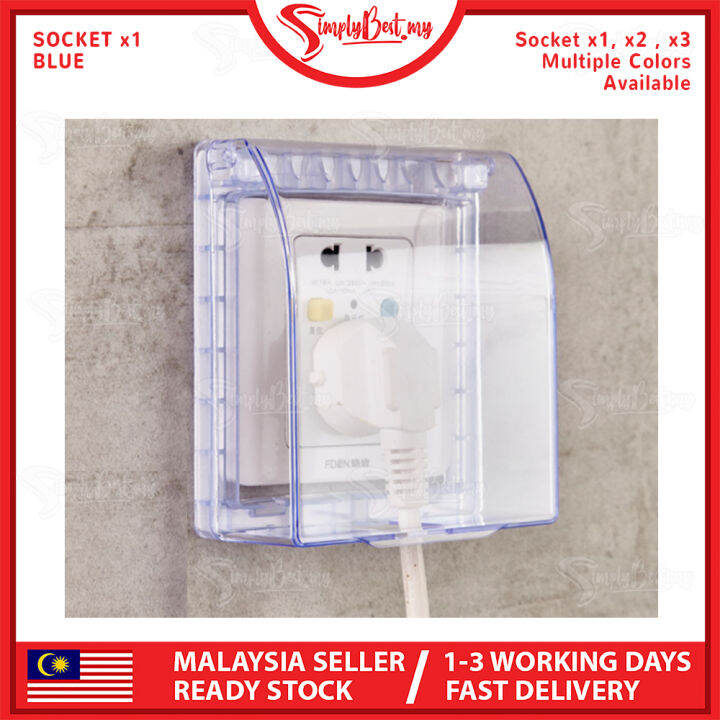 SIMPLYBEST 1/2/3 Transparent Switch Cover PVC Socket Waterproof ...