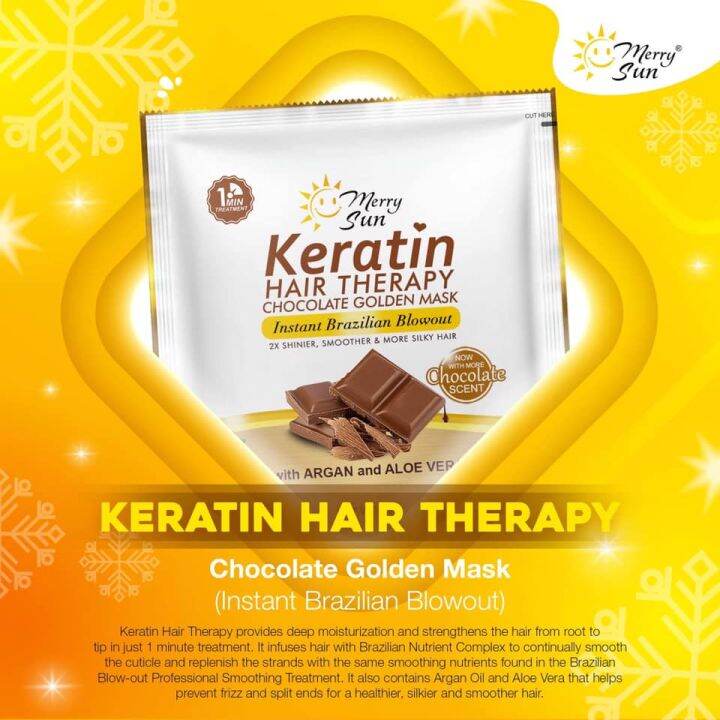 Merry Sun Chocolate Keratin Hair Treatment 20 ml, Instant Brazilian ...