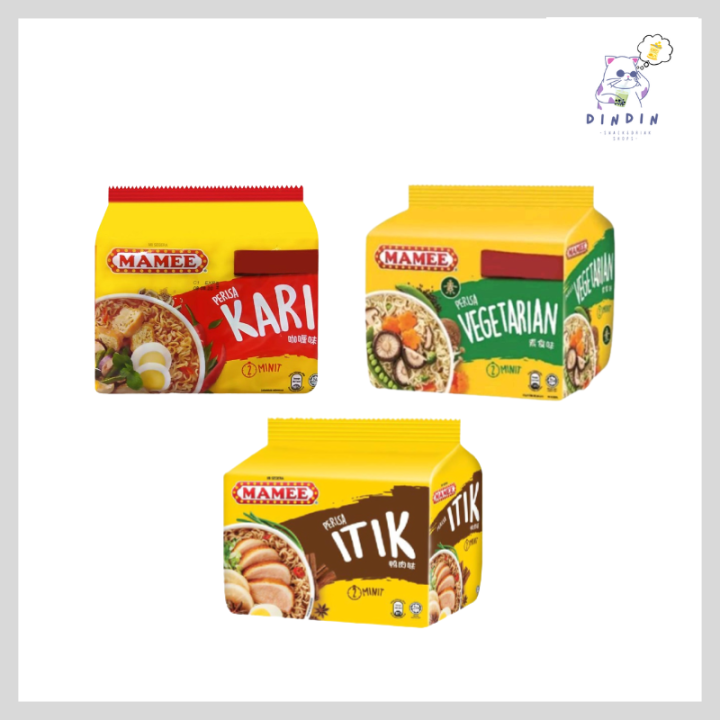 Mamee Instant Noodles - Kari / Vegetarian / Itik (75g x 5) | Lazada