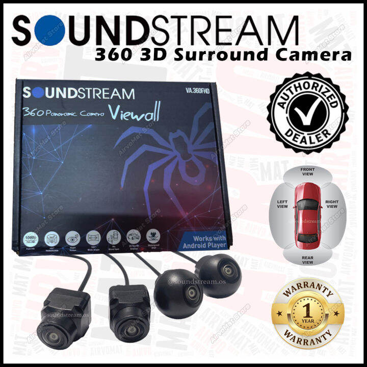 [CAMERA ONLY] SOUNDSTREAM 360° 3D Car Camera P&P Seamless Surround View ...
