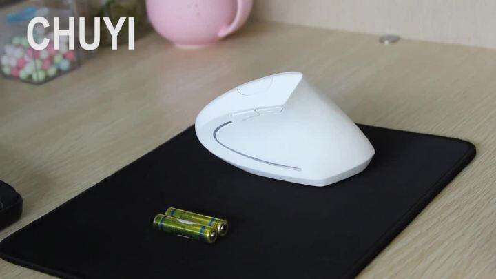 CHYI Ergonomic Vertical Mouse Wireless RGB USB Optical Mause Gaming ...