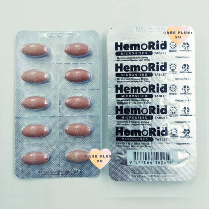 HemoRid Micronised Tablet (10's/strip) For Hemorrhoid & Heavy Legs | Lazada