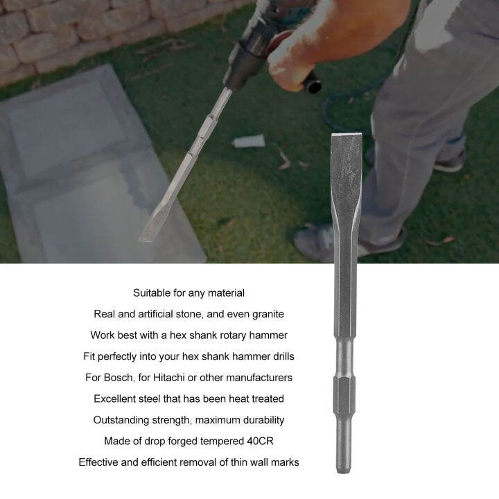 Grooving Chisel Masonry Concrete Brick Stone Tile Removal Hex Shank for ...
