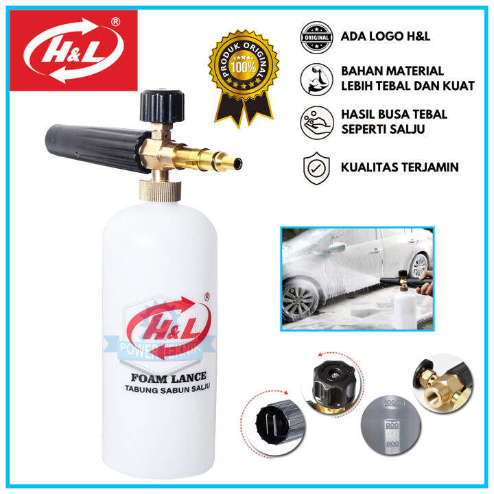 Tabung Sabun Salju Jet cleaner Snow Wash H&L Foam Lance Tabung Salju ...