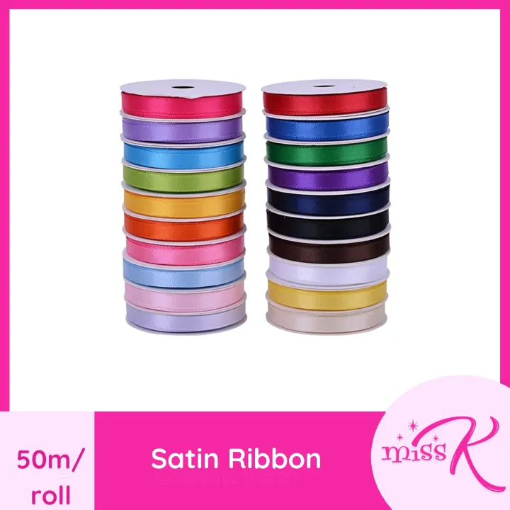 Satin Ribbon | Half-Inch Size | 50m Per Roll | Lazada PH