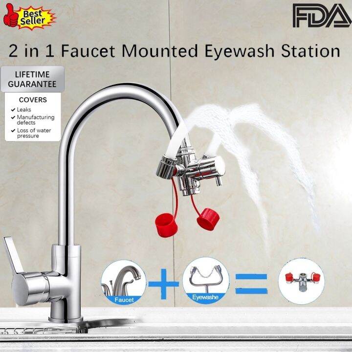TTLIFE】Faucet Mounted Eyewash Station – Reliable First AID Emergency ...