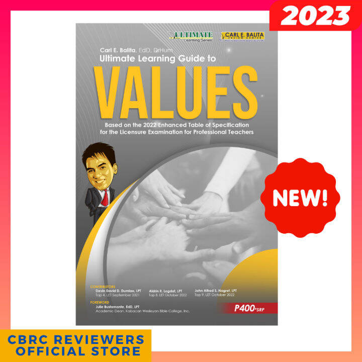 2023 CBRC ULG FOR VALUES ED Majorship LET Reviewer Latest♂ | Lazada PH