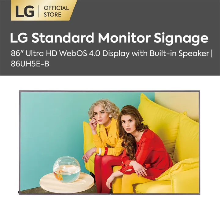 LG Standard Monitor Signage 86UH5E-B 86" Ultra HD WebOS 4.0 Display ...